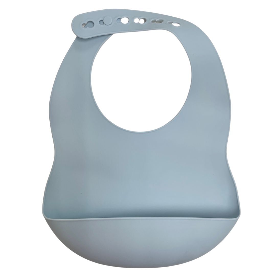 Silicone Baby Bib - Light Blue – ES Kids